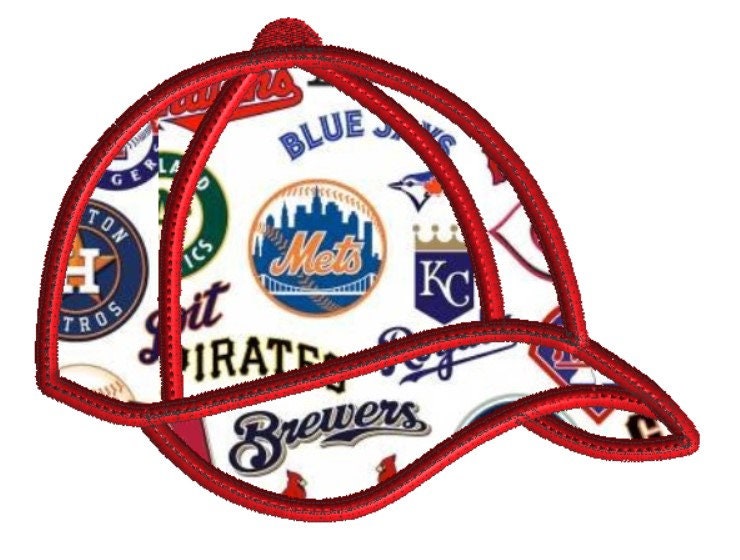 Ball Cap Applique, Machine Embroidery Design, 7 Sizes, Monogram Frame ...