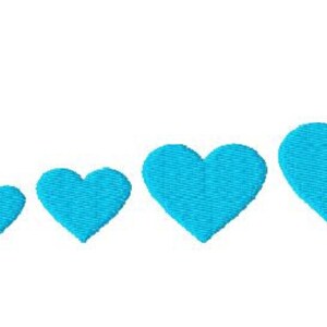 Mini Heart Embroidery Design Very Small, Filled Stitch Heart 5 Sizes ...