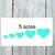 Mini Heart Embroidery Design Very Small, Filled Stitch Heart 5 Sizes ...