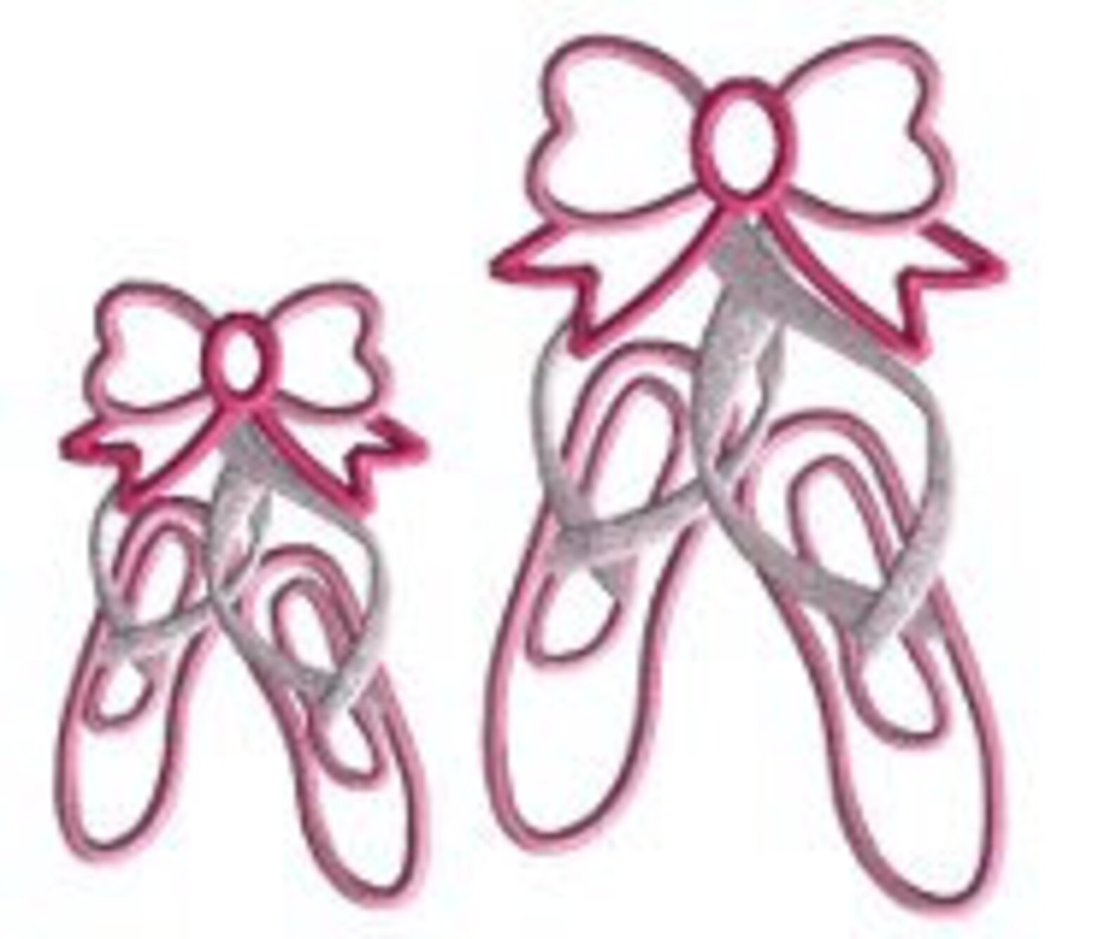 Ballet Shoes Applique Machine Embroidery Design 2 Sizes - Etsy