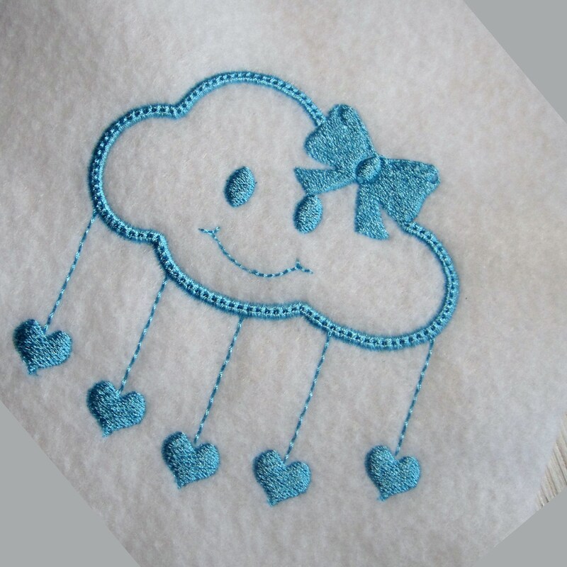 Rain Cloud Applique - Etsy