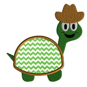 Turtle Cowboy, 5 Sizes, Turtle Applique, Cowboy Hat, Turtle Machine ...