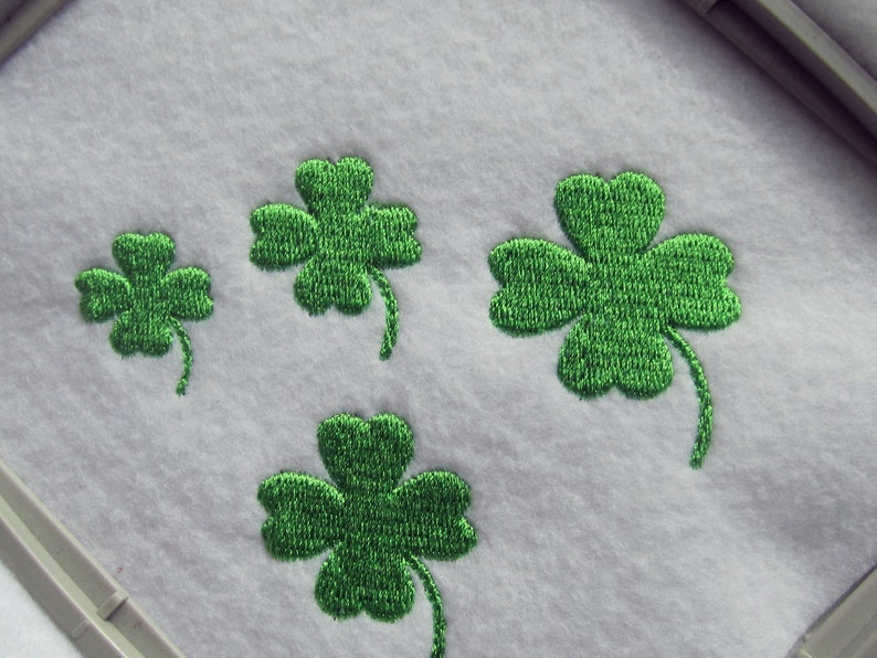 Diseño de bordado de trébol de cuatro hojas 15 tamaños | Etsy