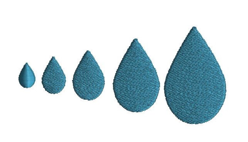 Embroidery Design Mini Raindrops or Teardrops Embroidery - Etsy