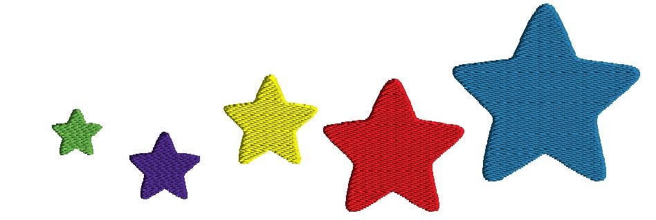 Mini Star Embroidery Design 5 sizes filled stitch digital | Etsy