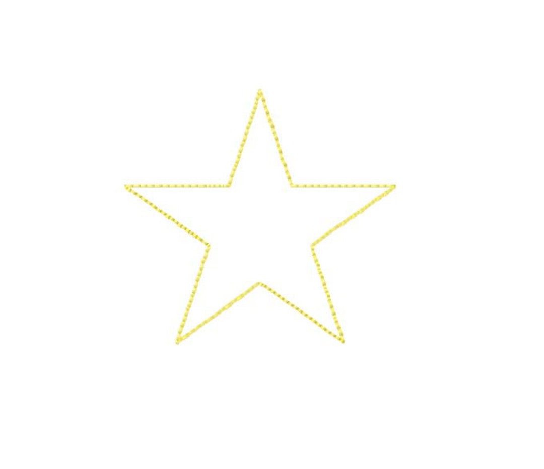 Star Outline, Triple Run Machine Embroidery Design, for Quilting or ...