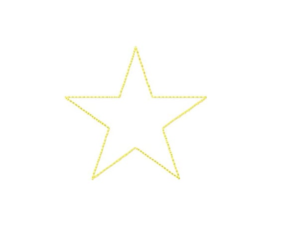 Star Outline Triple Run Machine Embroidery Design for - Etsy