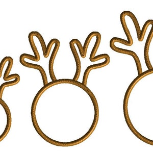 Embroidery Design, Antler Monogram Frame, Machine Embroidery, 3 Size ...