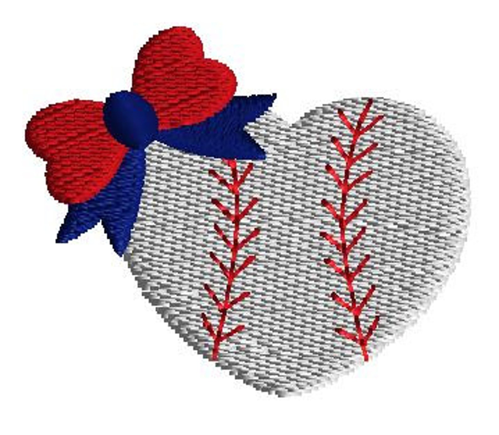 Baseball Embroidery Design, Mini Baseball With Bows, Five Sizes, Filled ...