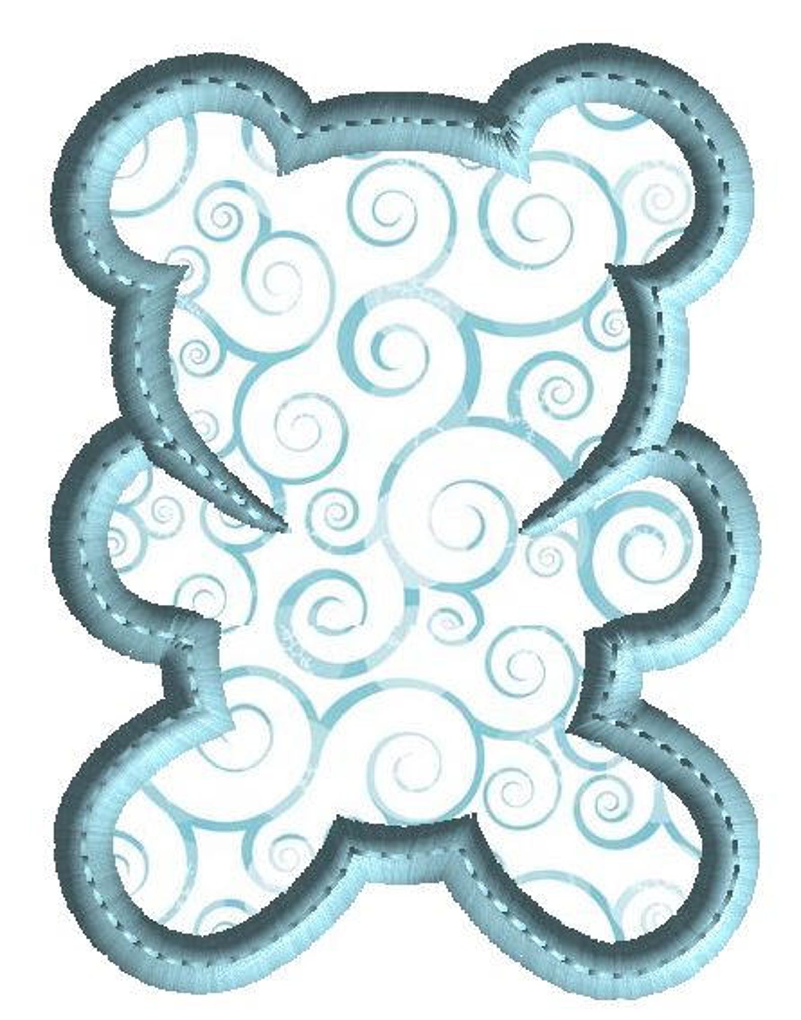 Teddy Bear Applique Teddybear Applique Machine Embroidery | Etsy