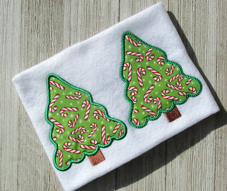 Pine Tree Applique Embroidery Design 2 Styles 7 Sizes Each - Etsy