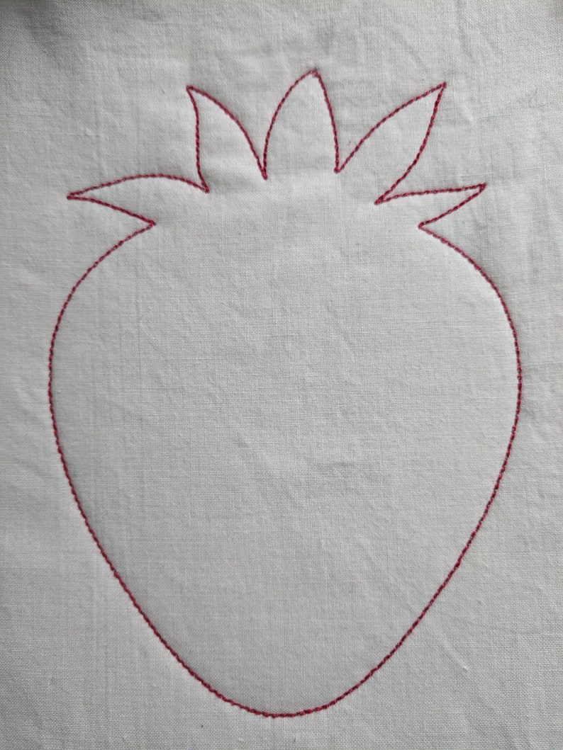 Strawberry Outline Triple Run Machine Embroidery Quilting - Etsy