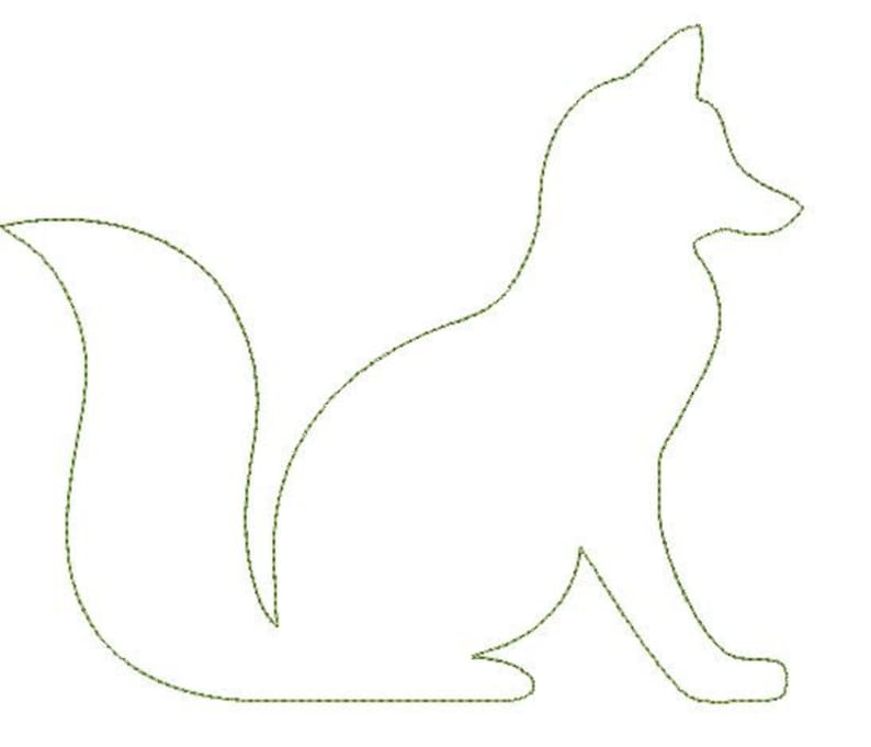 Fuchs Umriss Quilting Design Triple Run Maschinenstickerei - Etsy.de