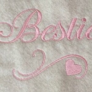 Bestie Embroidery Design, 9 Sizes, Machine Embroidery - Etsy