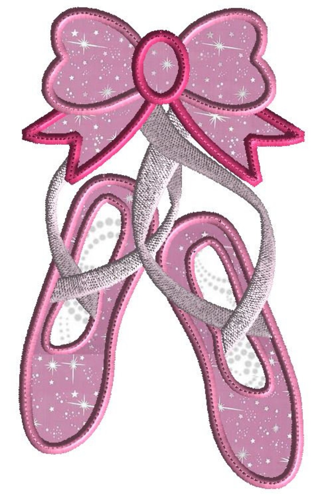 Ballet Shoes Applique Machine Embroidery Design 2 Sizes | Etsy
