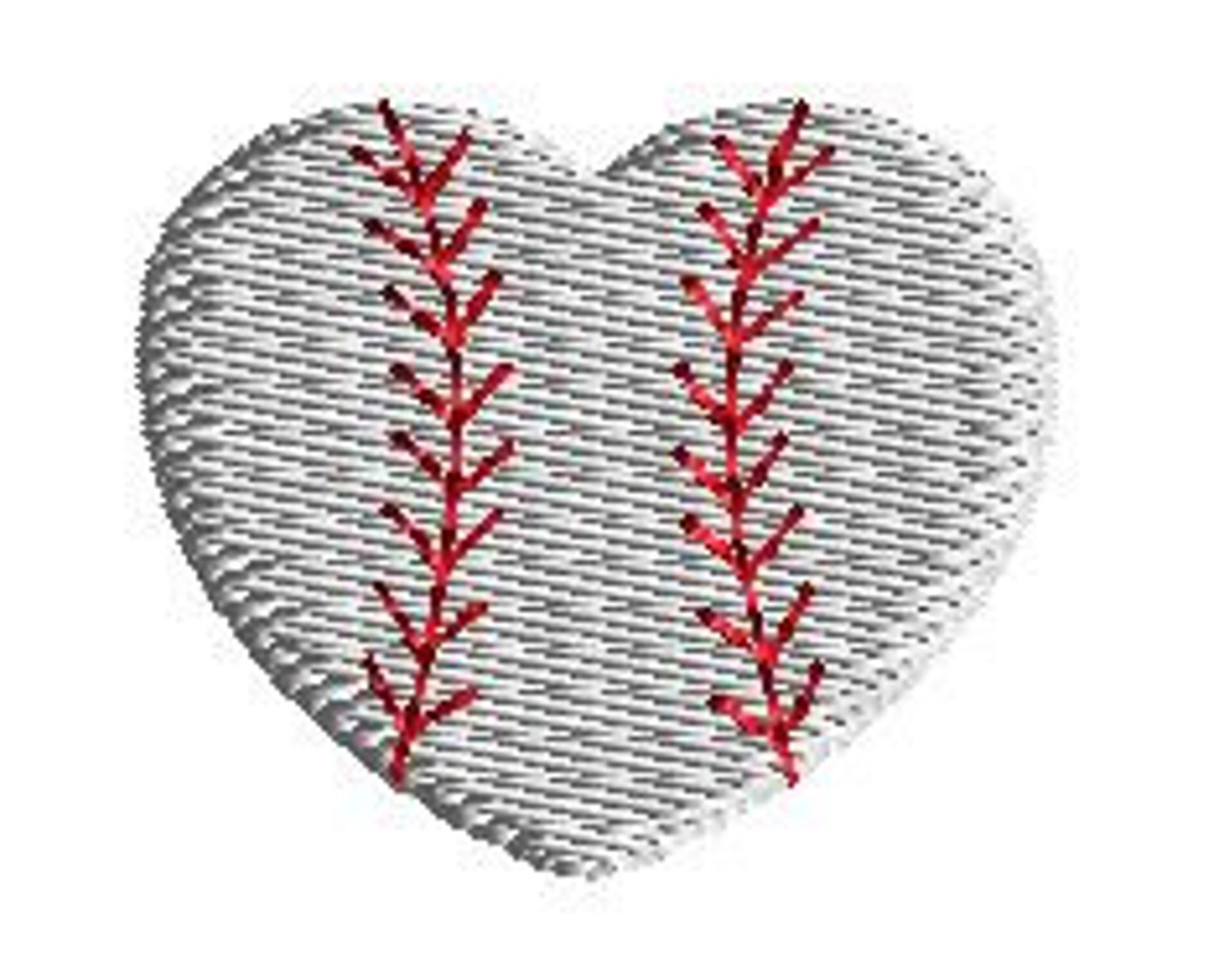 Baseball Mini Hearts Embroidery Design 5 Sizes Filled Stitch - Etsy