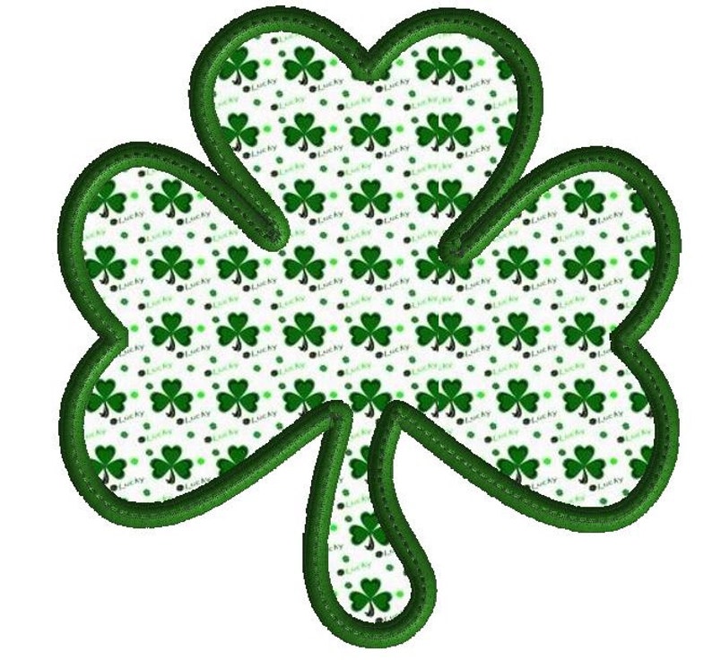 Shamrock embroidery design 3 size applique machine | Etsy