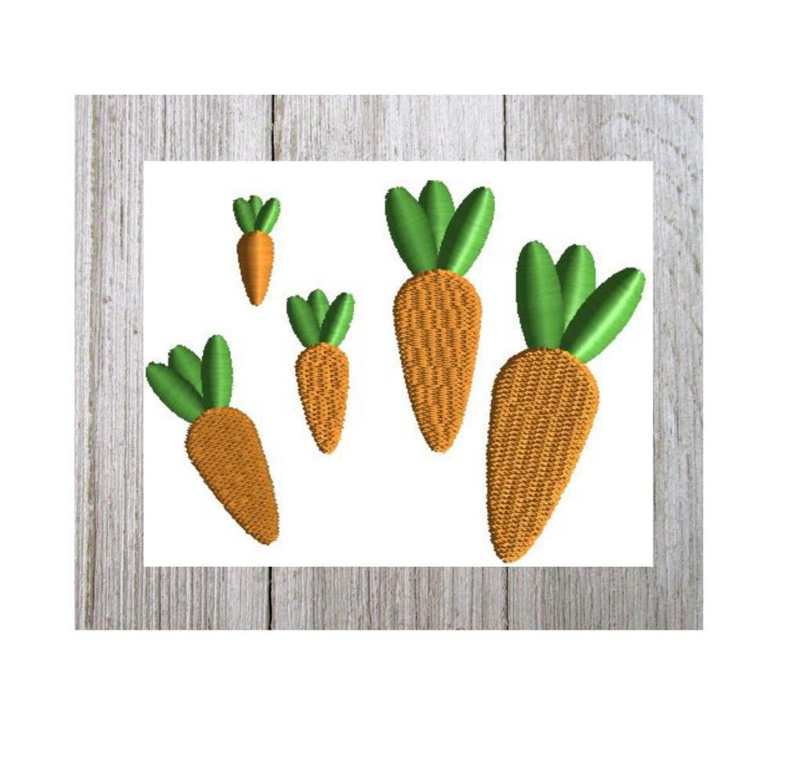 Carrot Embroidery Design Filled Stitch 5 Sizes Easter | Etsy