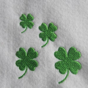 Four Leaf Clover Embroidery Design, 15 Sizes, Filled Stitch Clover ...