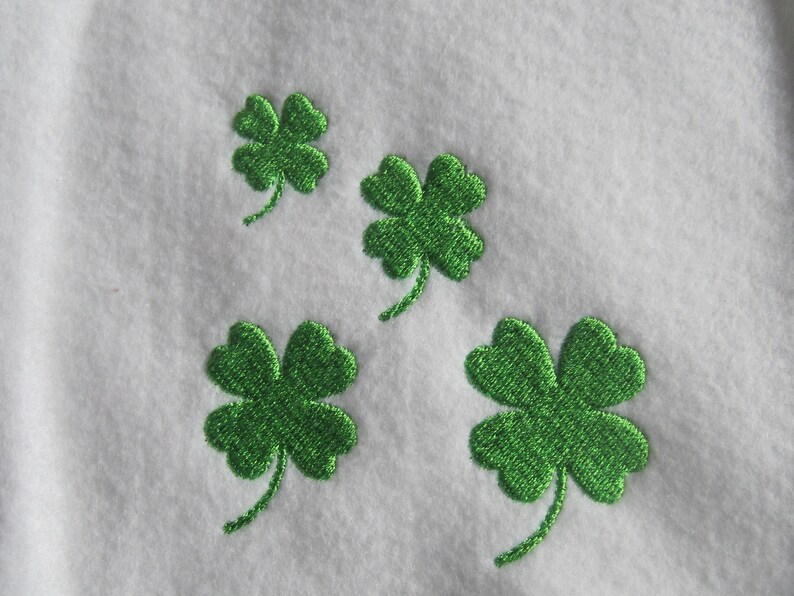 Diseño de bordado de trébol de cuatro hojas 15 tamaños | Etsy