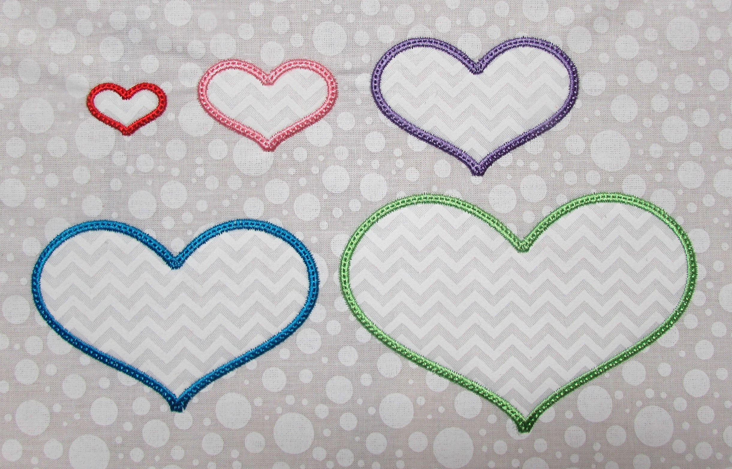 Heart Embroidery Design10 Design Combo Pack 5 Applique | Etsy