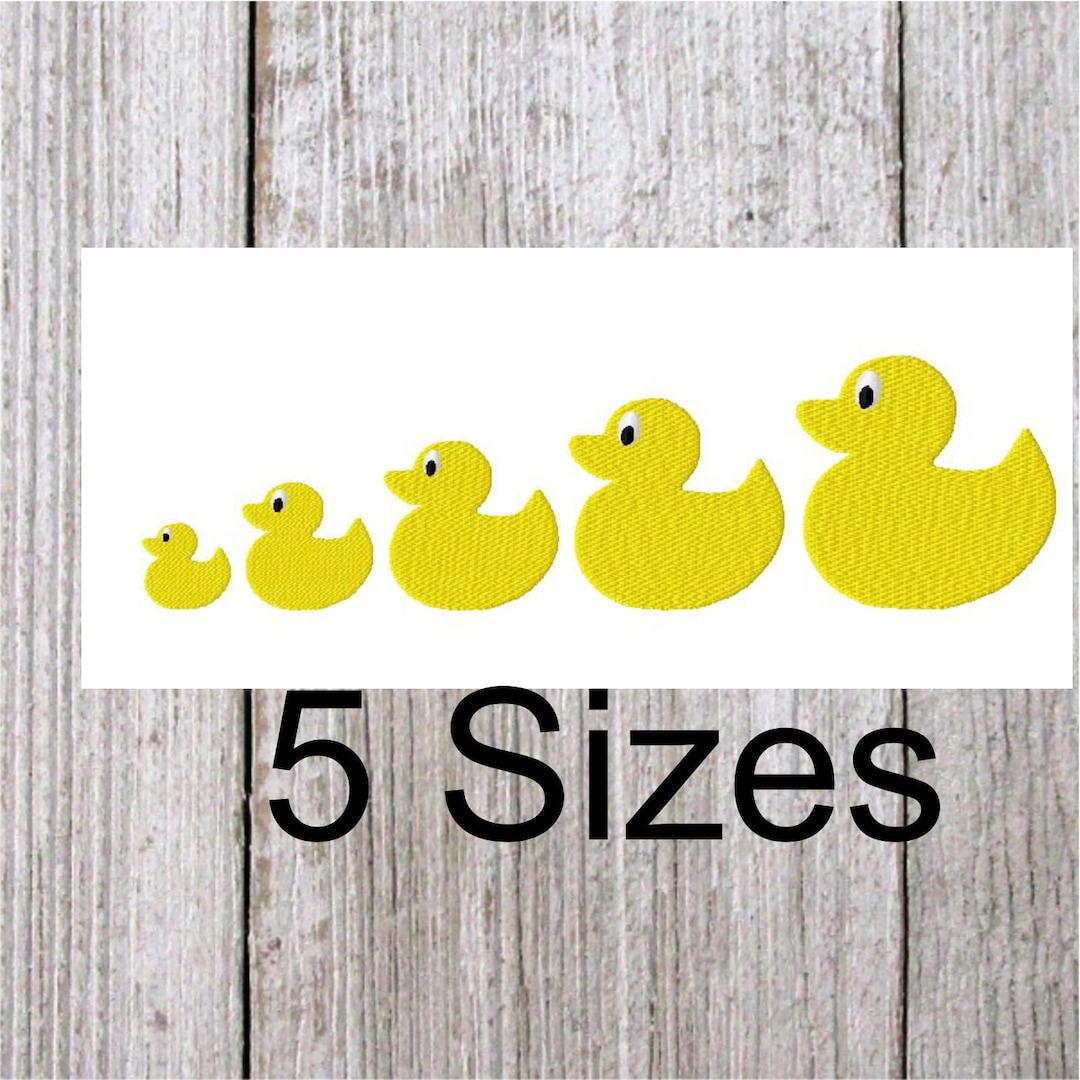 Mini Duck Embroidery Design, Filled Stitch Duck, 5 Sizes, Child Design ...