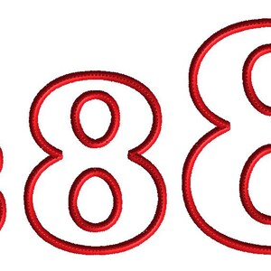 Embroidery Design,number 8 Applique, 3 Size Machine Embroidery Design ...