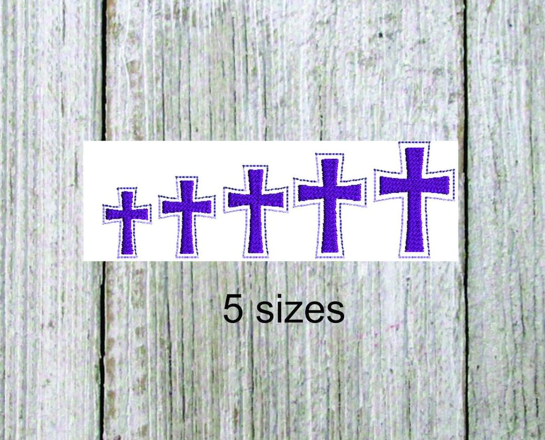 Mini Cross Embroidery Design, 5 Sizes, Filled Stitch, All Designs Fit ...