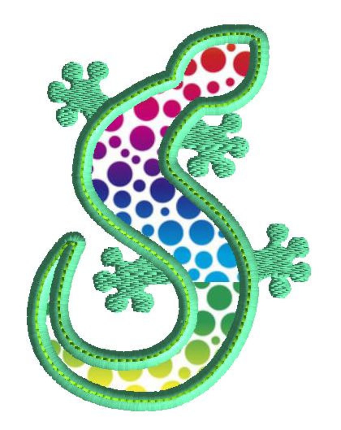 Gecko Embroidery Design Gecko Applique Gecko Design Machine - Etsy