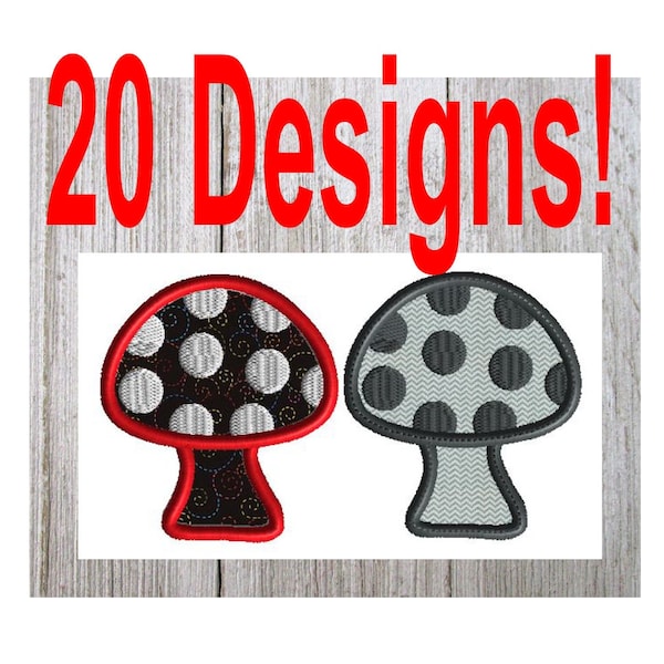 Mushroom Applique - Etsy