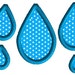 Raindrop, Teardrop Applique, Machine Embroidery Design, 5 Sizes - Etsy