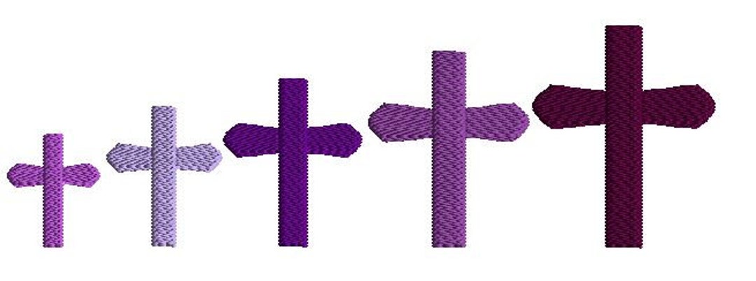 Mini Cross Embroidery Design, 5 Sizes, Filled Stitch Design, Christian ...
