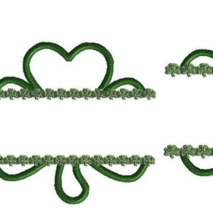 Shamrock Embroidery Design, Split Monogram Frame, 3 Size Applique, No ...