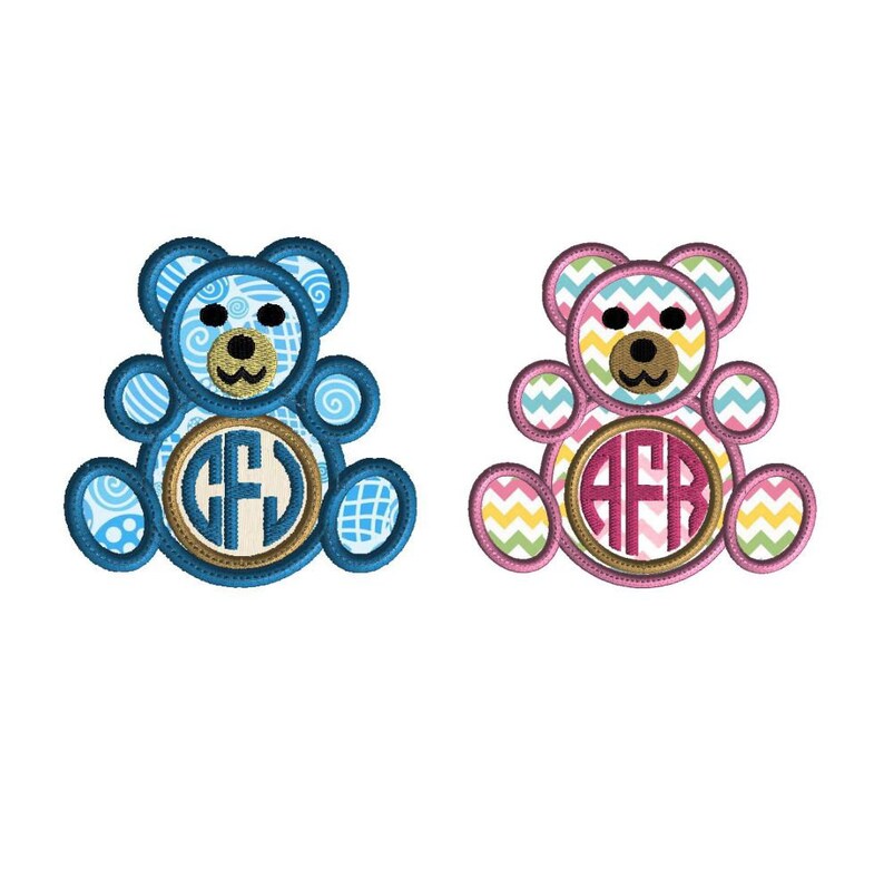 Bear Embroidery Design Teddy Bear Monogram Frame 3 Size - Etsy