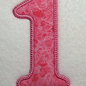 Embroidery Design, 1st Birthday, Number 1 Applique, Machine Embroidery ...