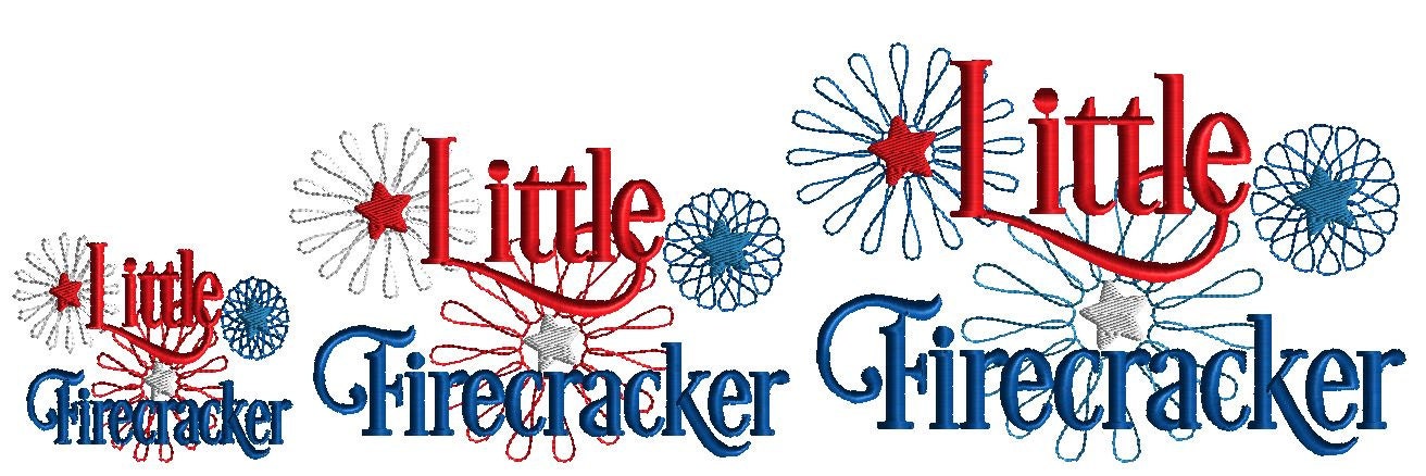 Embroidery Little Firecracker Machine Embroidery Design | Etsy