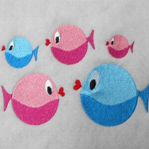 Embroidery Design, Mini Fish Design, Filled Stitch , Five Sizes, Summer ...