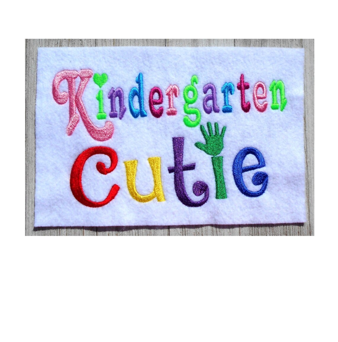 Kindergarten Cutie Embroidery Design Filled Stitch 2 Sizes | Etsy