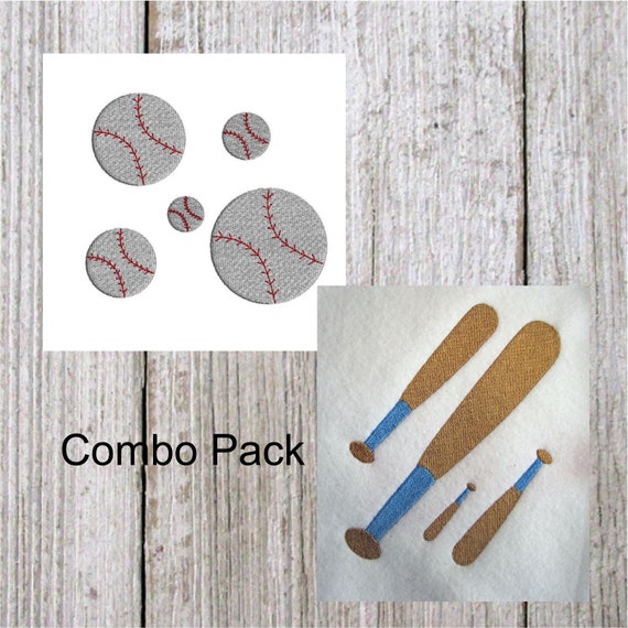 Baseball and Baseball Bat Combo Pack Baseball mini comes 5 | Etsy