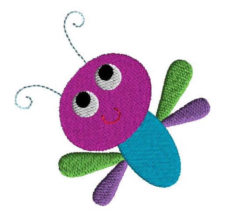 Bug Embroidery Design Filled Stitch Machine Embroidery 2 | Etsy