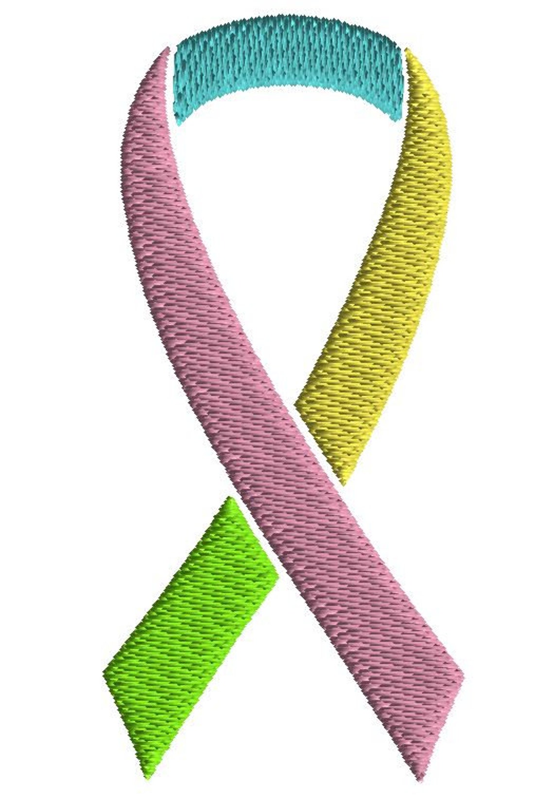 Awareness Ribbon 15 Sizes Filled Stitch Cancer Awareness - Etsy