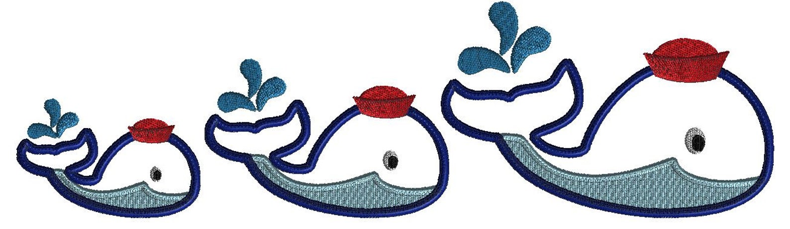 Whale Embroidery Design Whale Applique Machine Embroidery - Etsy