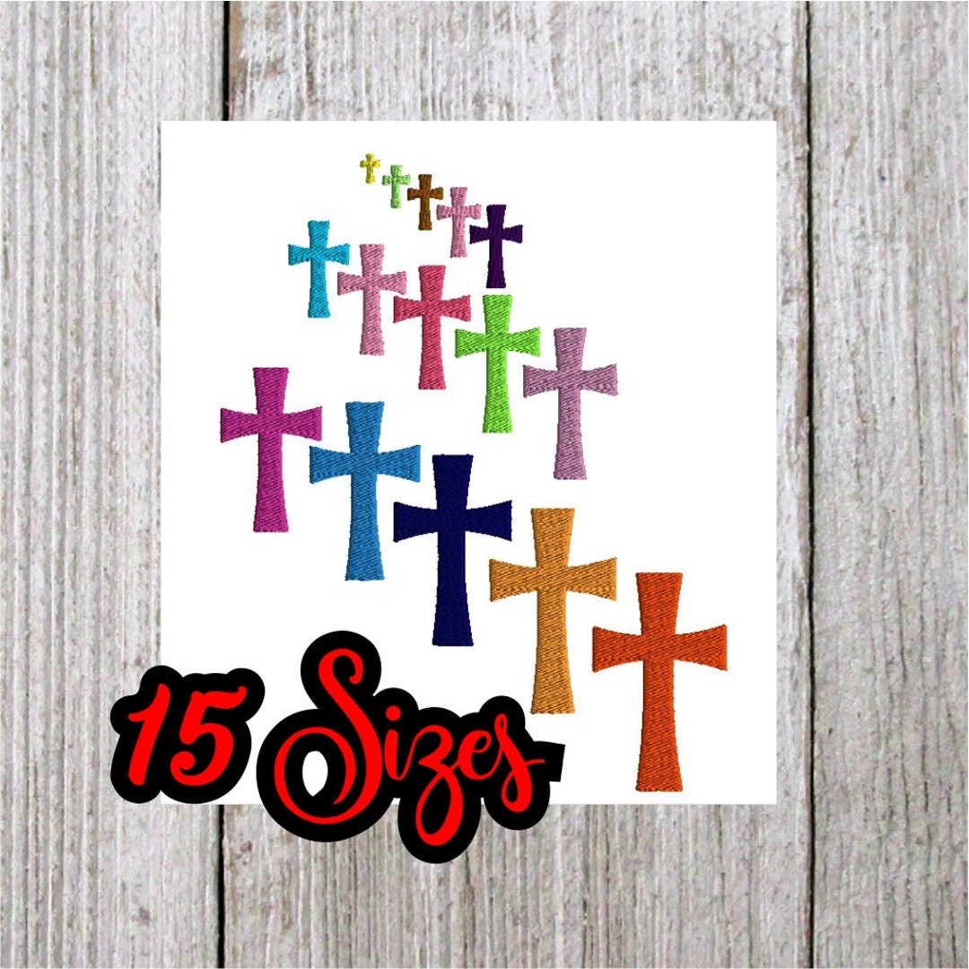 Cross Embroidery Design, Fill Stitch Cross, Machine Embroidery Design ...