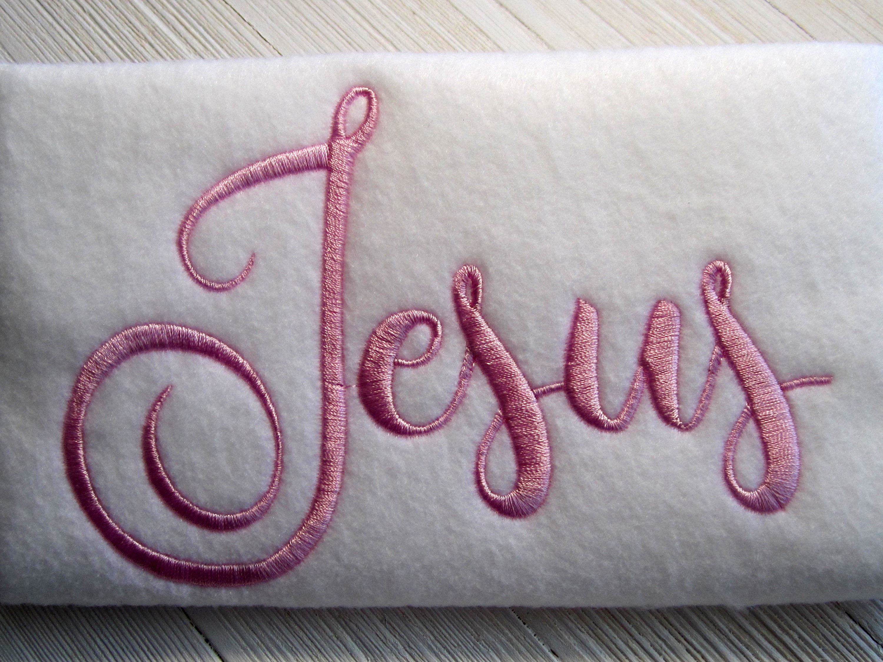 Jesus Embroidery Design Script Wordart Religious Christian | Etsy