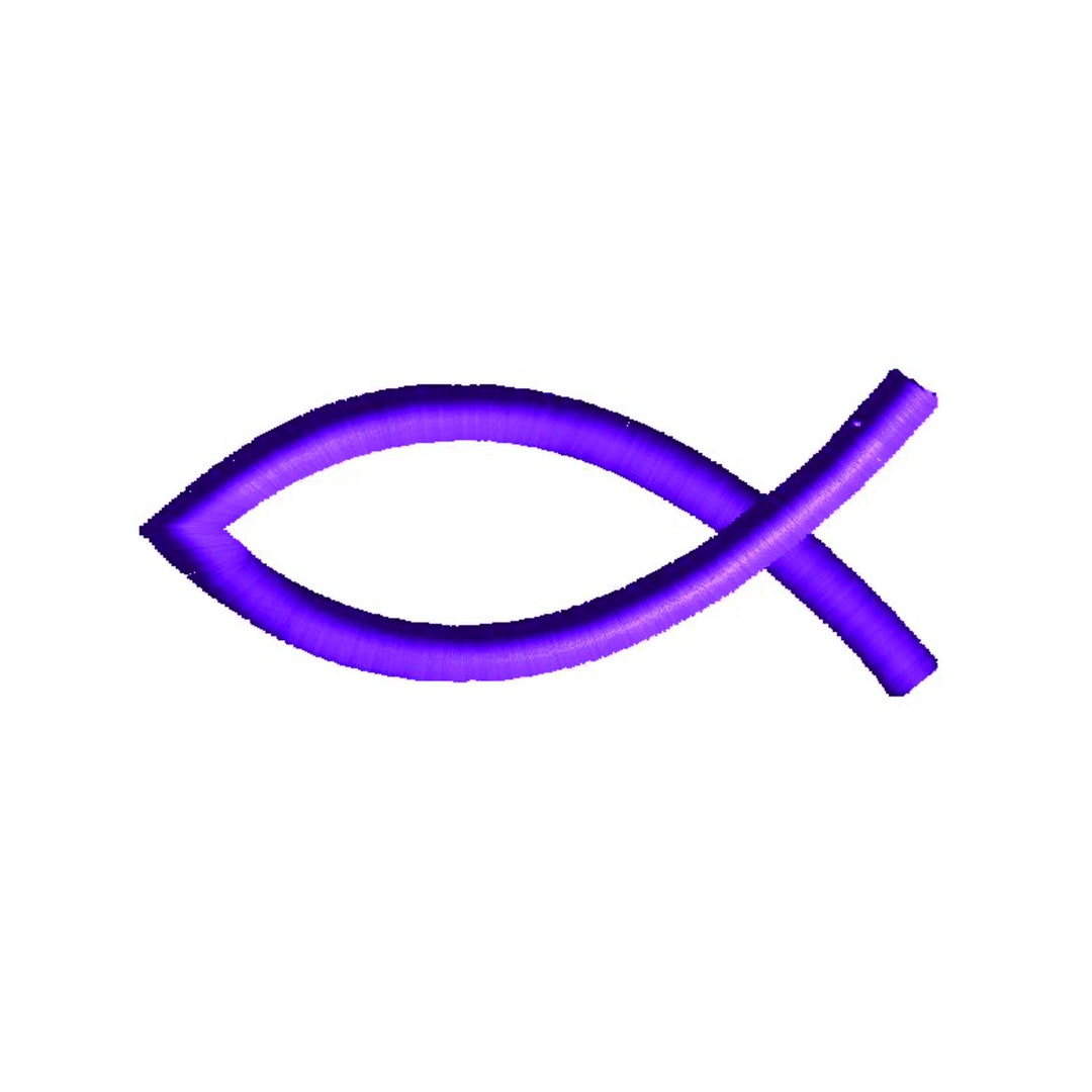 Christian Fish Embroidery Design, Satin Stitch Outline, 10 Sizes ...