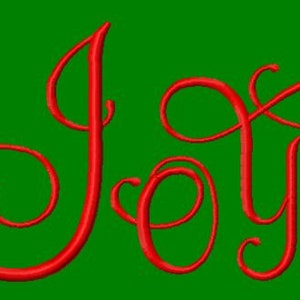 Joy Script Embroidery Design Christmas Word Embroidery - Etsy