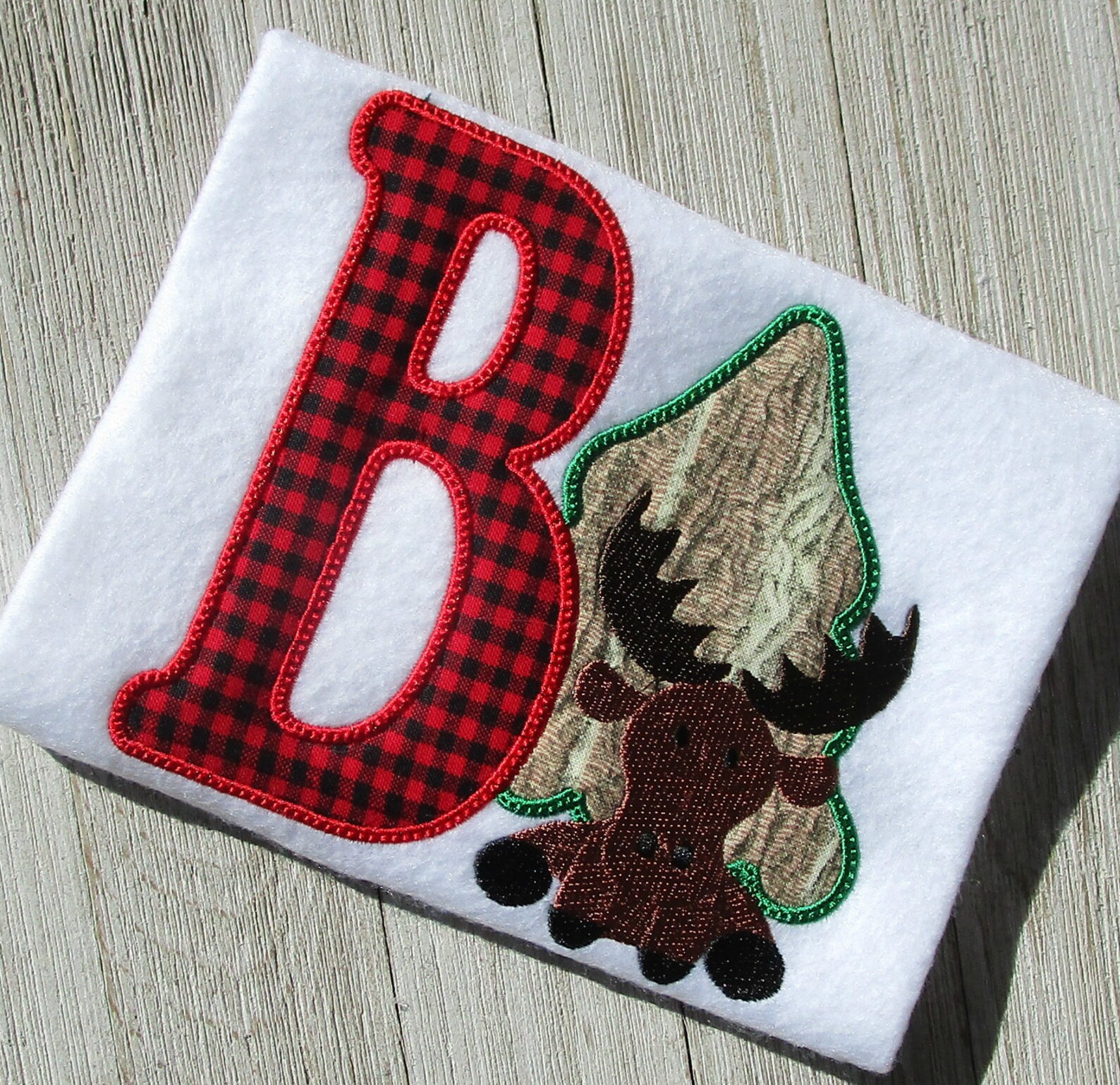 Moose Letter B Embroidery Design Moose and B 2 Size - Etsy