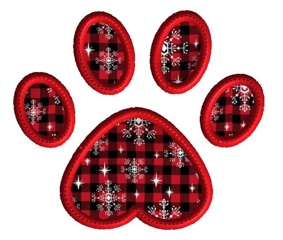 Paw Print Applique, 10 Sizes, Machine Embroidery Design , Pet ...