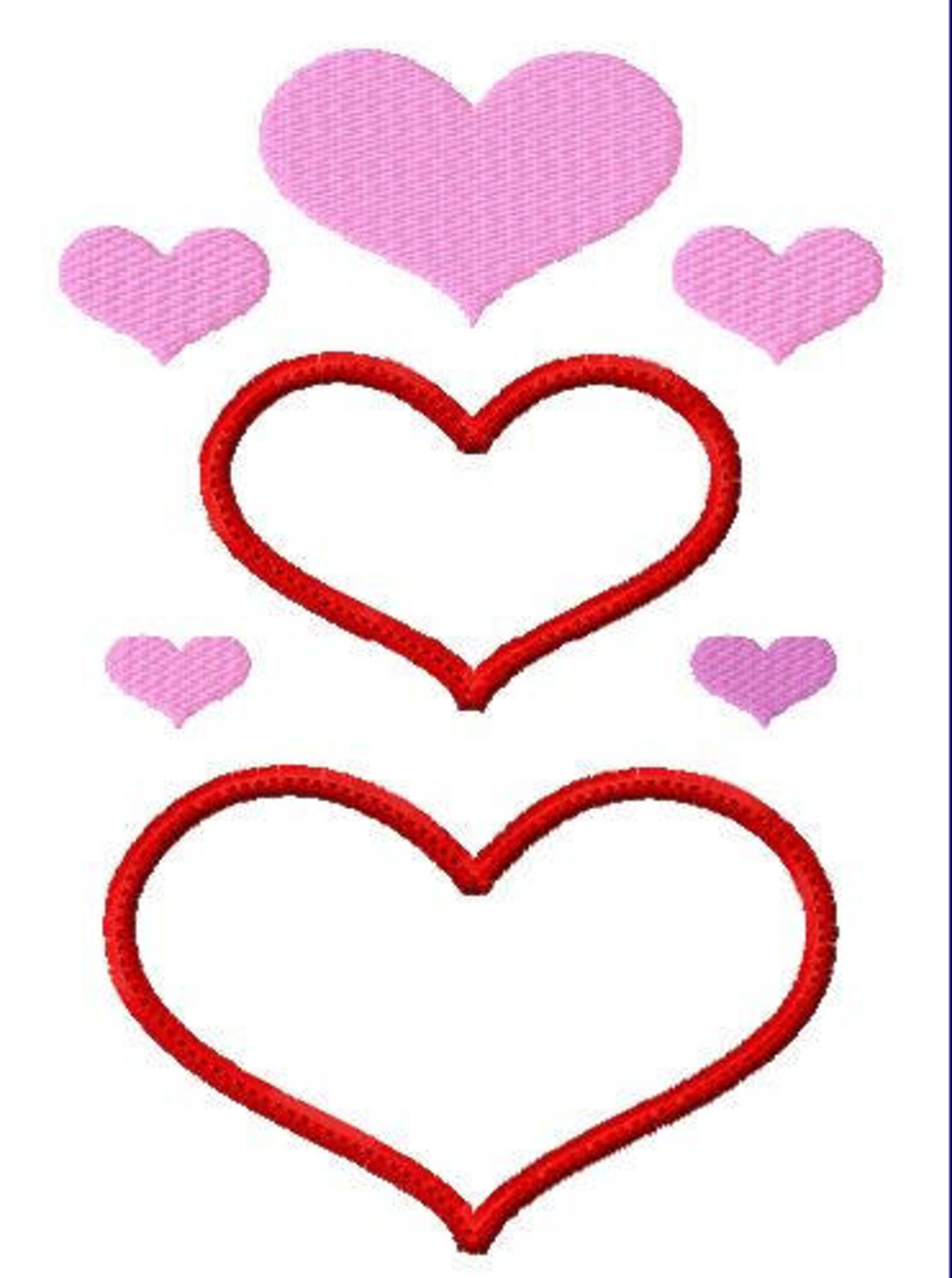 Heart Embroidery Design10 Design Combo Pack 5 Applique - Etsy