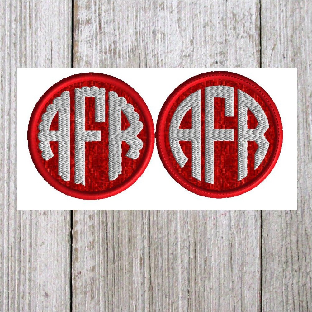 Circle Embroidery Design 15 Sizes 2 Styles 30 Designs Total | Etsy